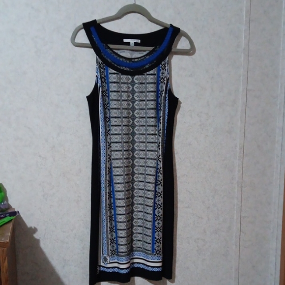 Studio One | Dresses | Studio One Black And White Sheath Midi Dress ...